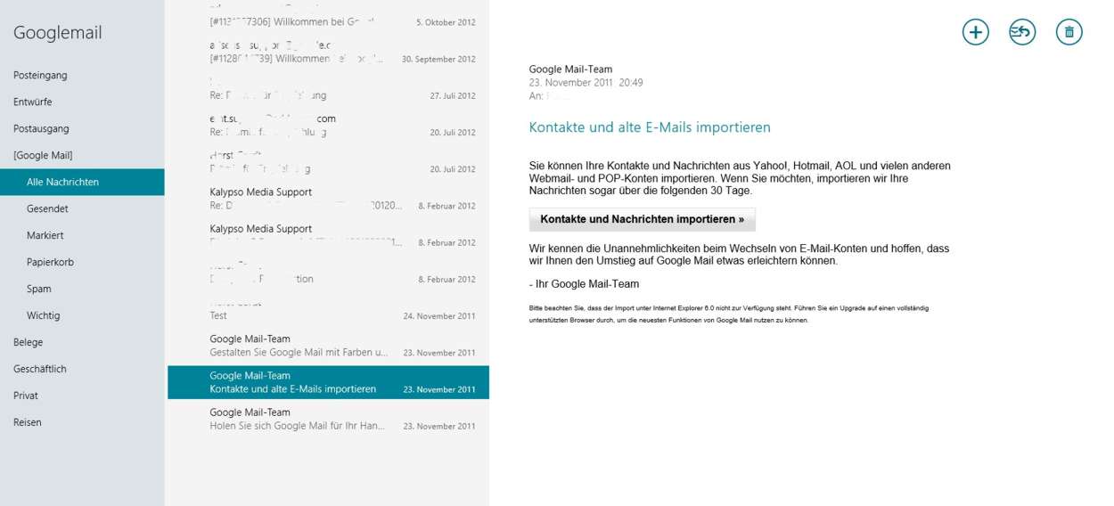 info-computer-software, E-Mails mit Windows 8 MS Mail